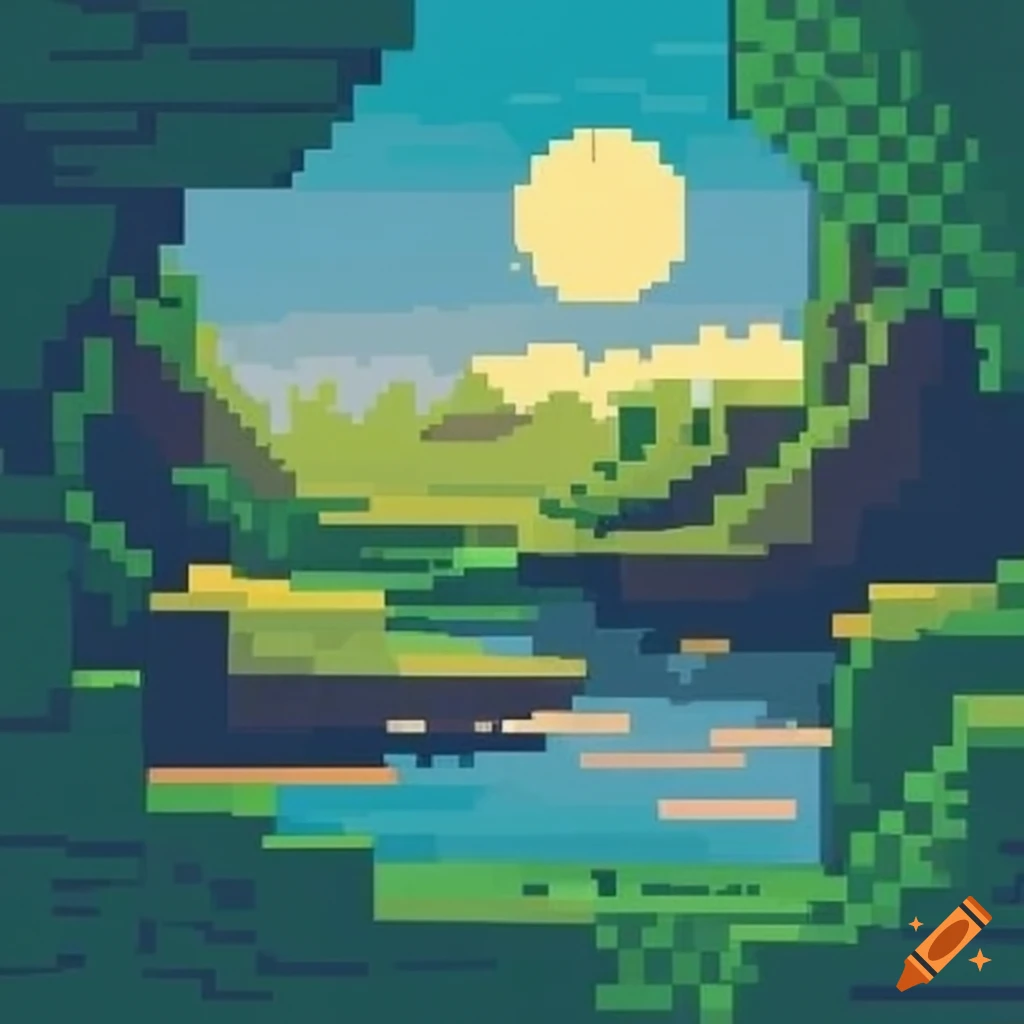 Pixelated landscape