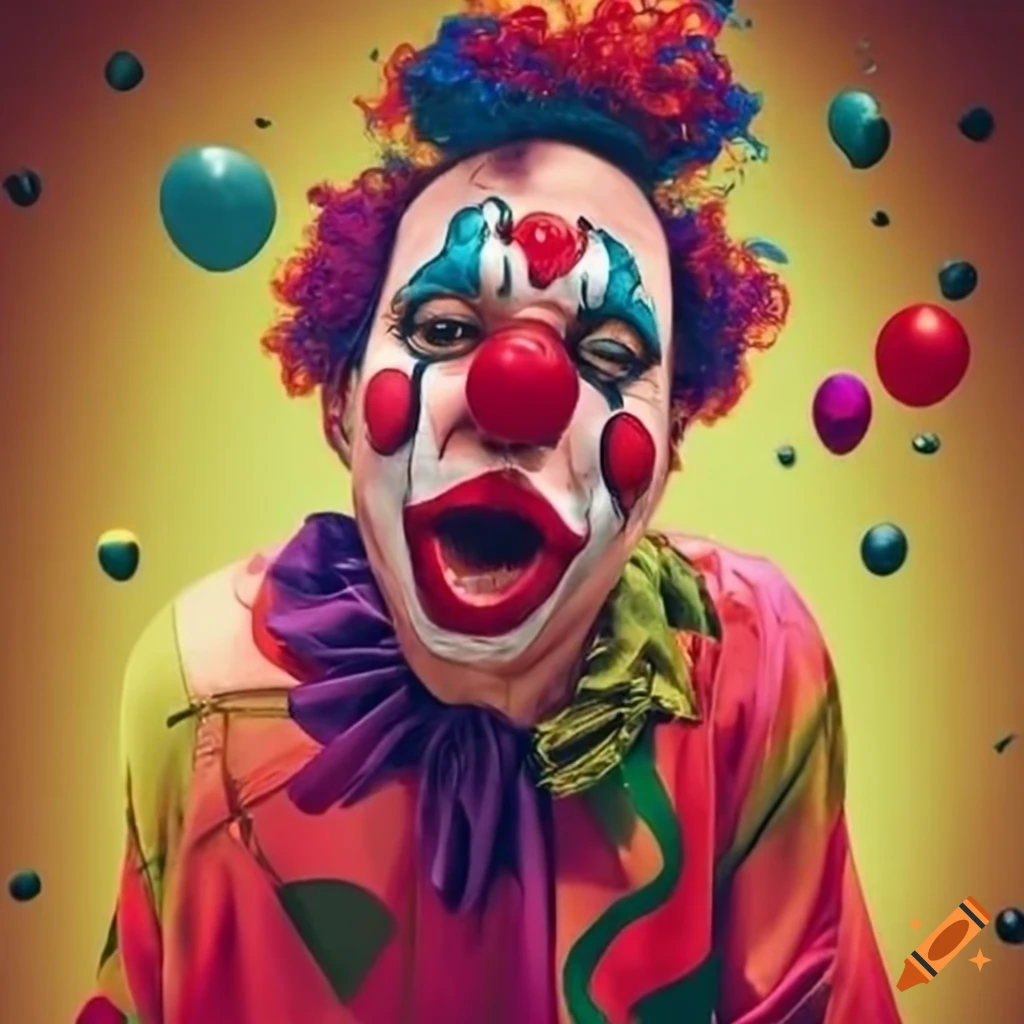 Funky clown on Craiyon