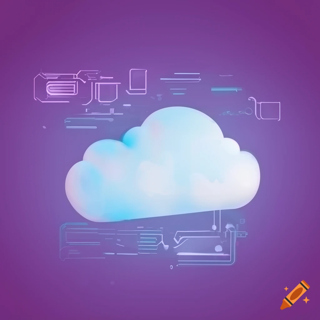 Software, ai, cloud computing, in light color background