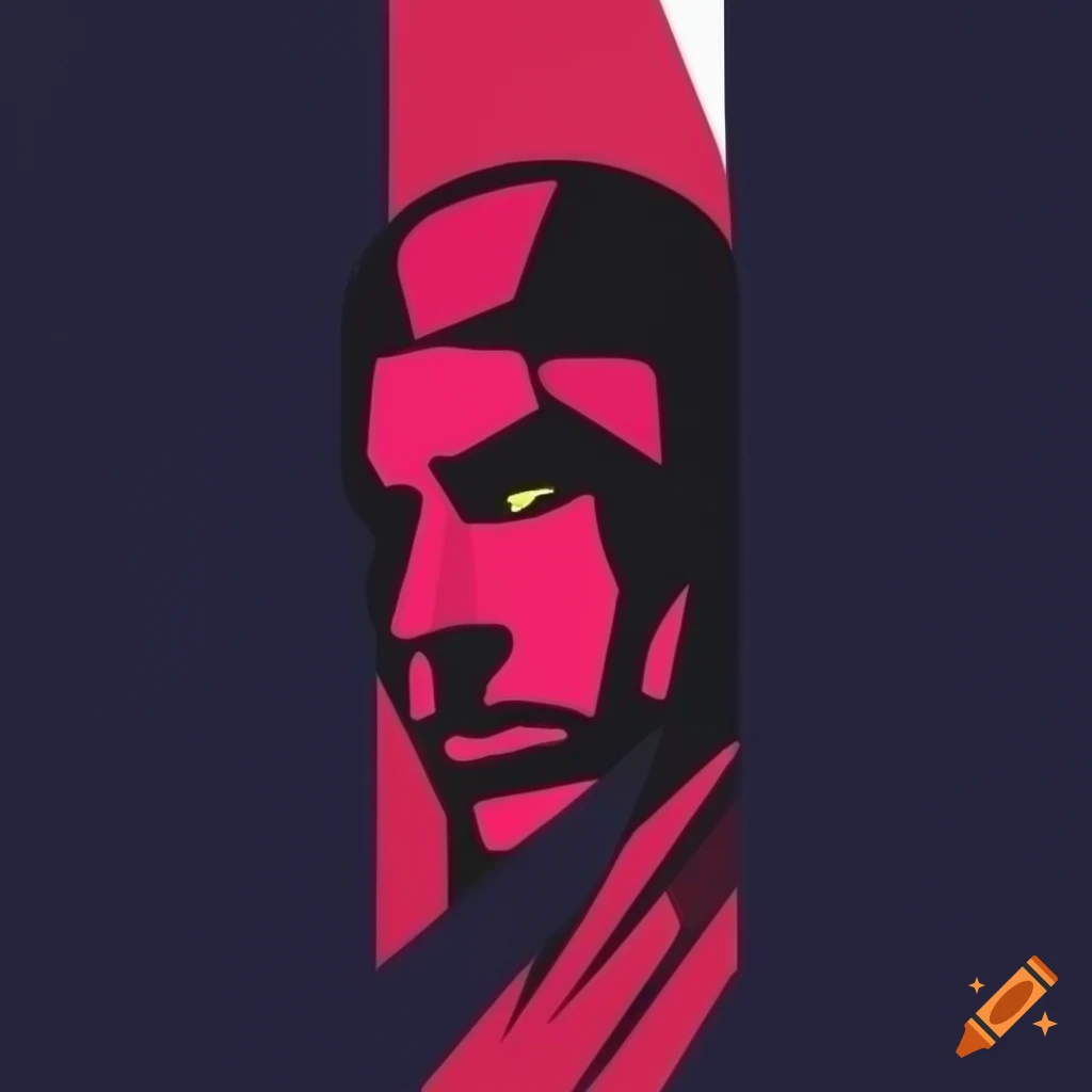 Blade runner, in 2-color vector style on Craiyon