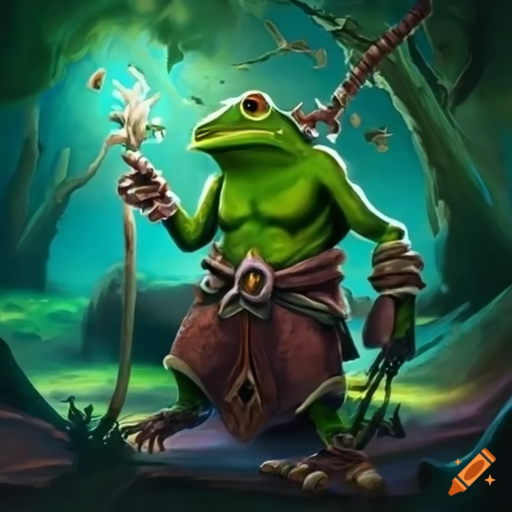 Frog shaman on Craiyon