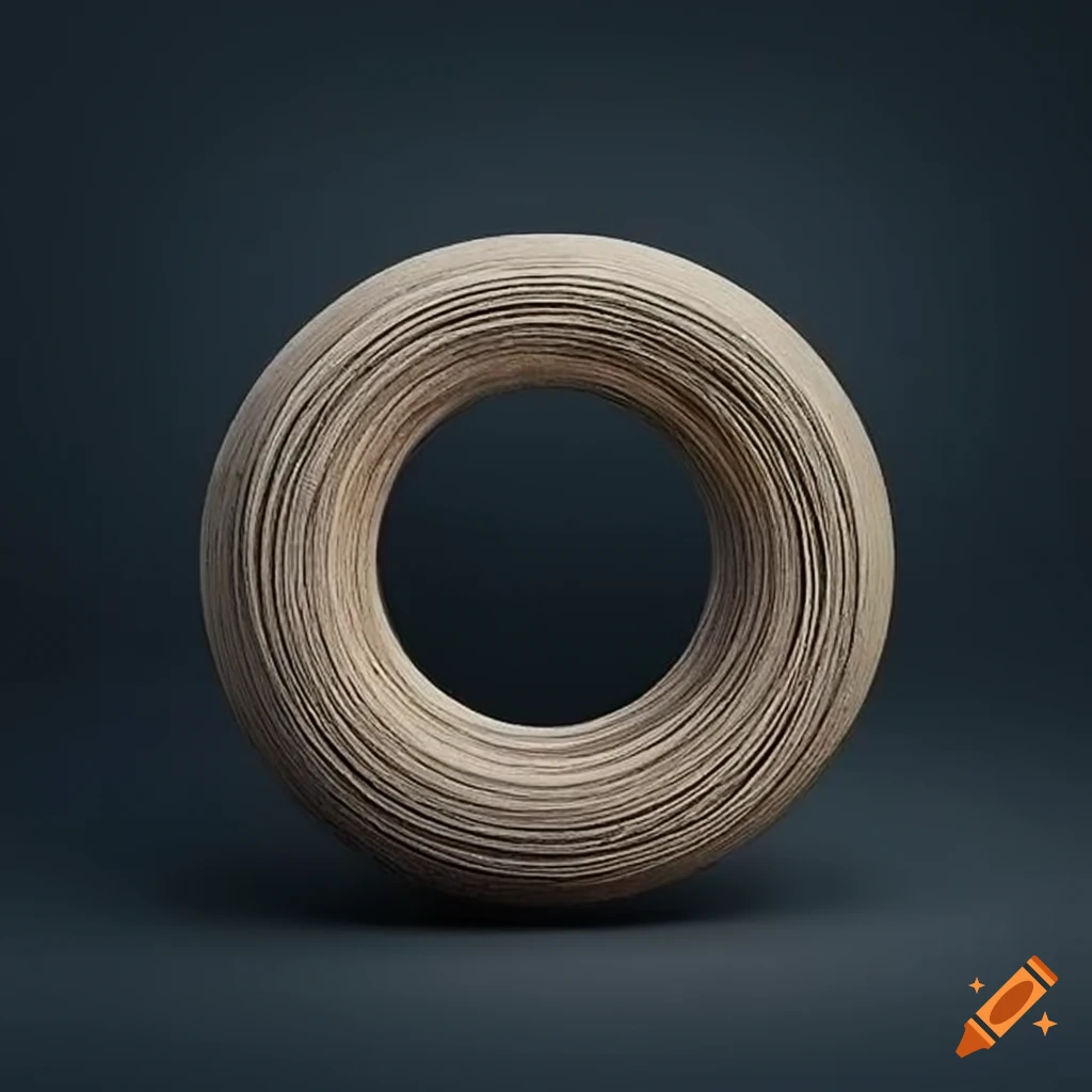 Handcrafted wood torus shape