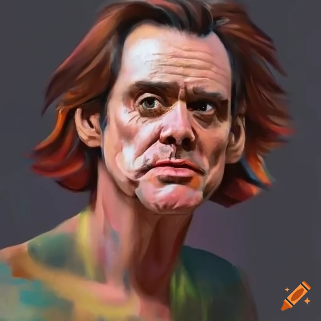 Jim carrey in an expressionistic painting