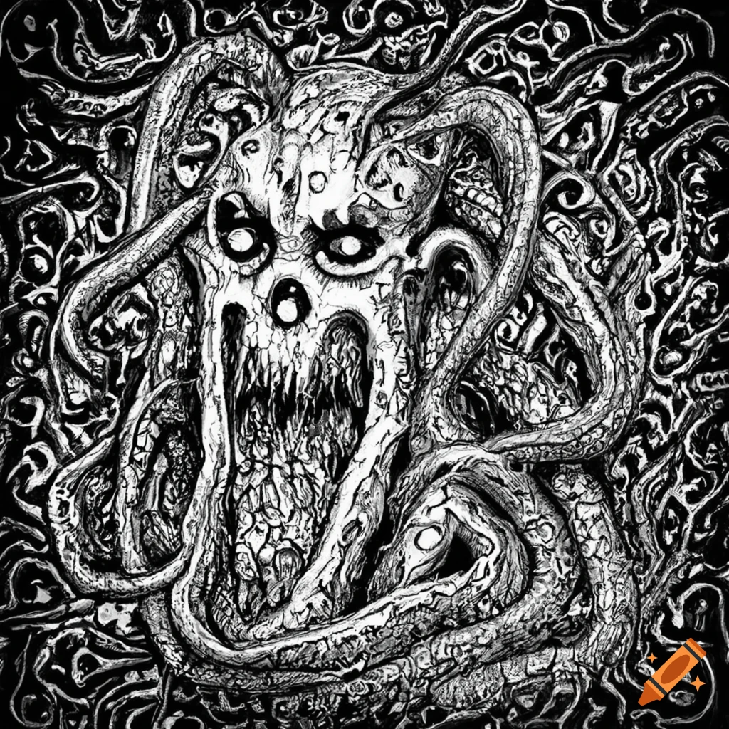 Lovecraftian horror made up of a hivemind of sentient worms