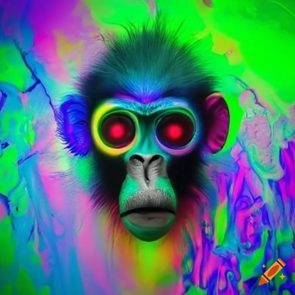Crazy monkey bold colors prata fluorescent