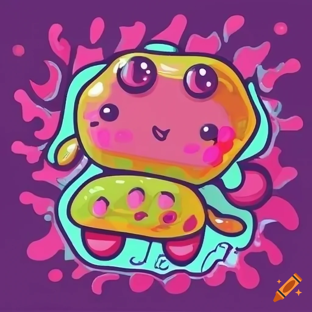 Cute acid tab emote design on Craiyon