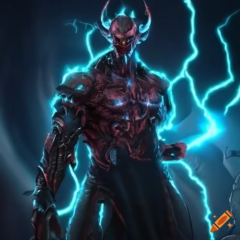 Realistic 4k detailed, demonic ronin with cybernetic enhancements ...