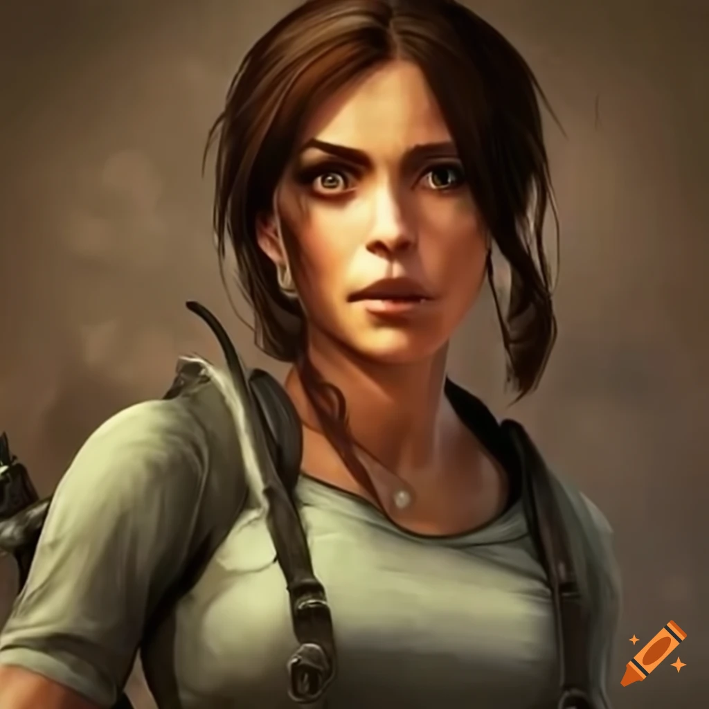 Lara croft in a castle