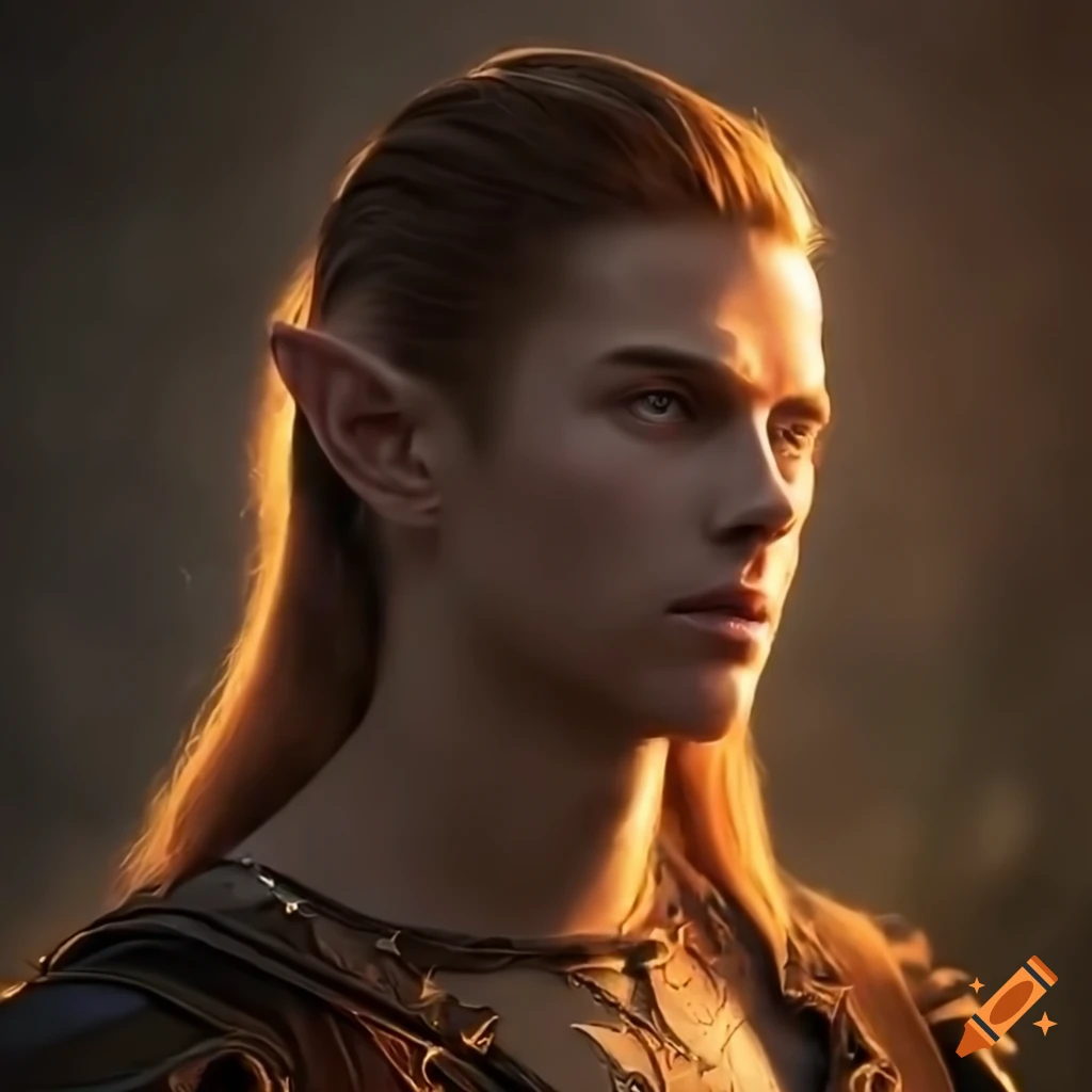 Action-view of Handsome-Elven-Prince, brown-hair large-ears, with ...