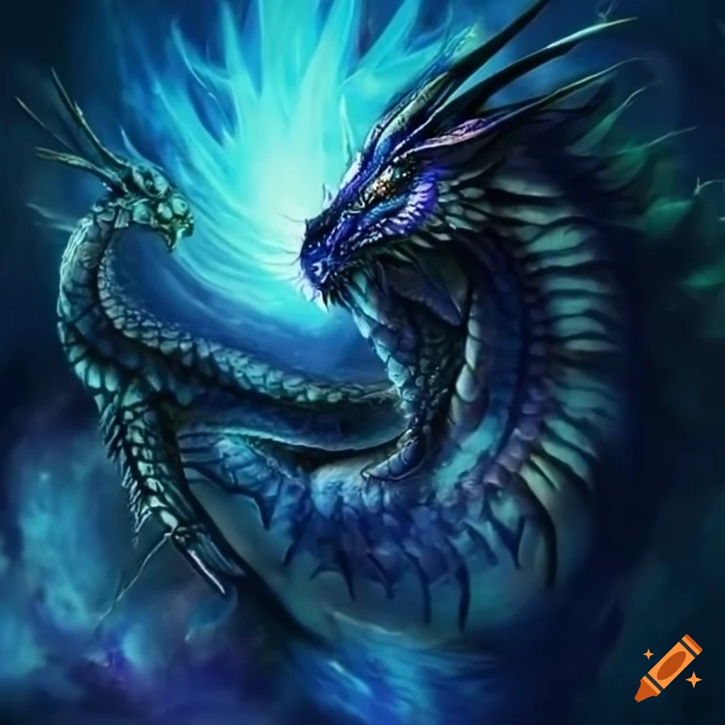 Beautiful celestial dragons