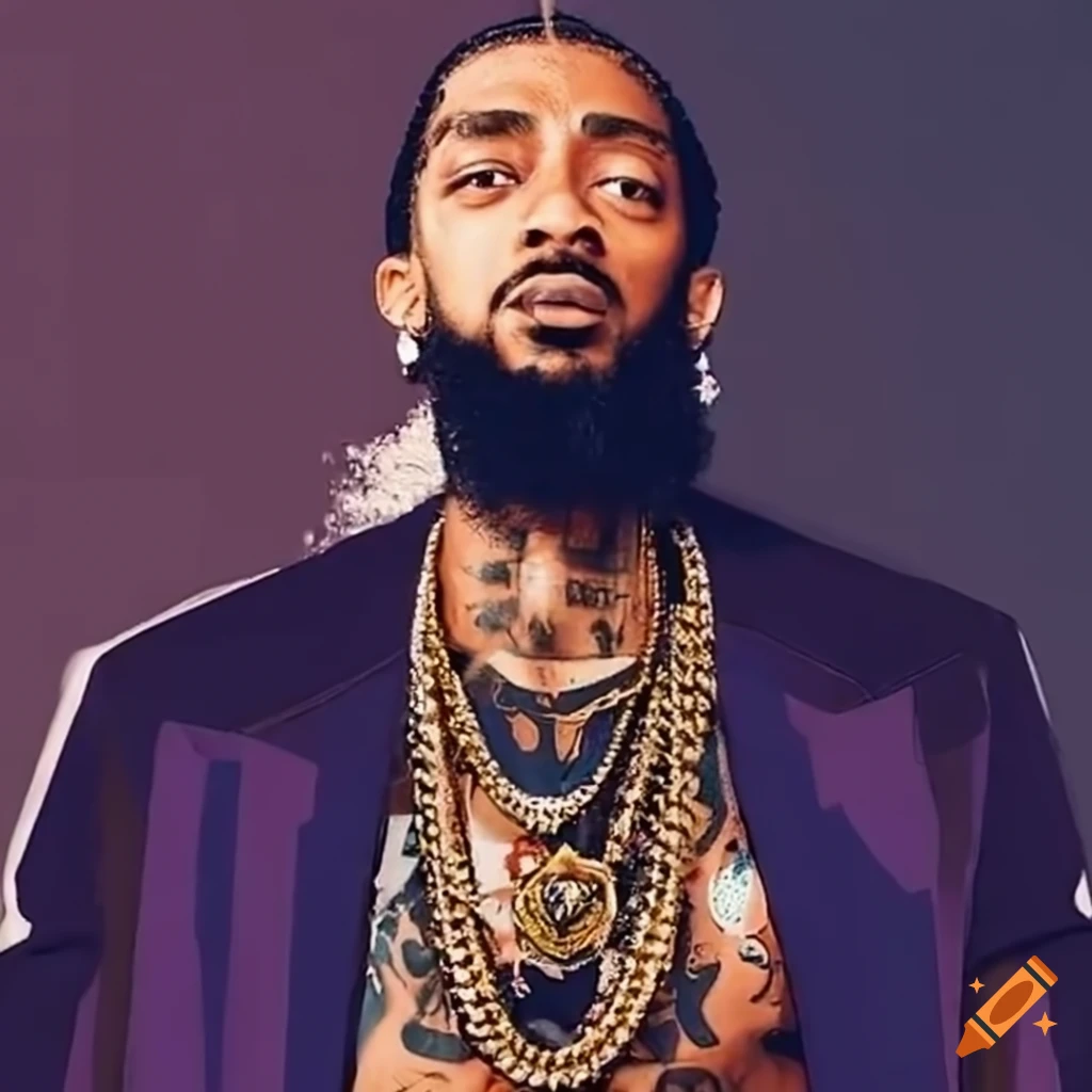 Nipsey hussle, the legendary rapper and community activist on Craiyon