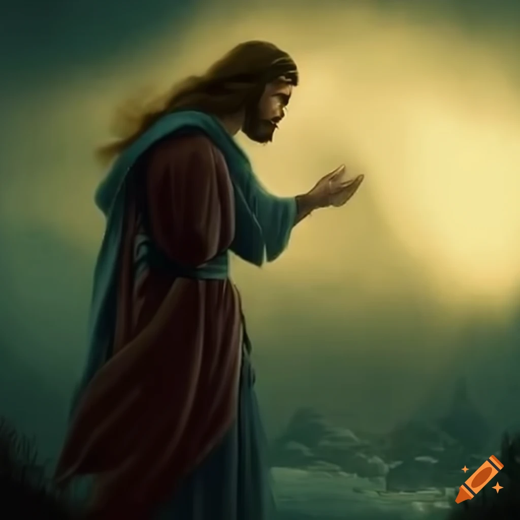 Jesus helping a sinner