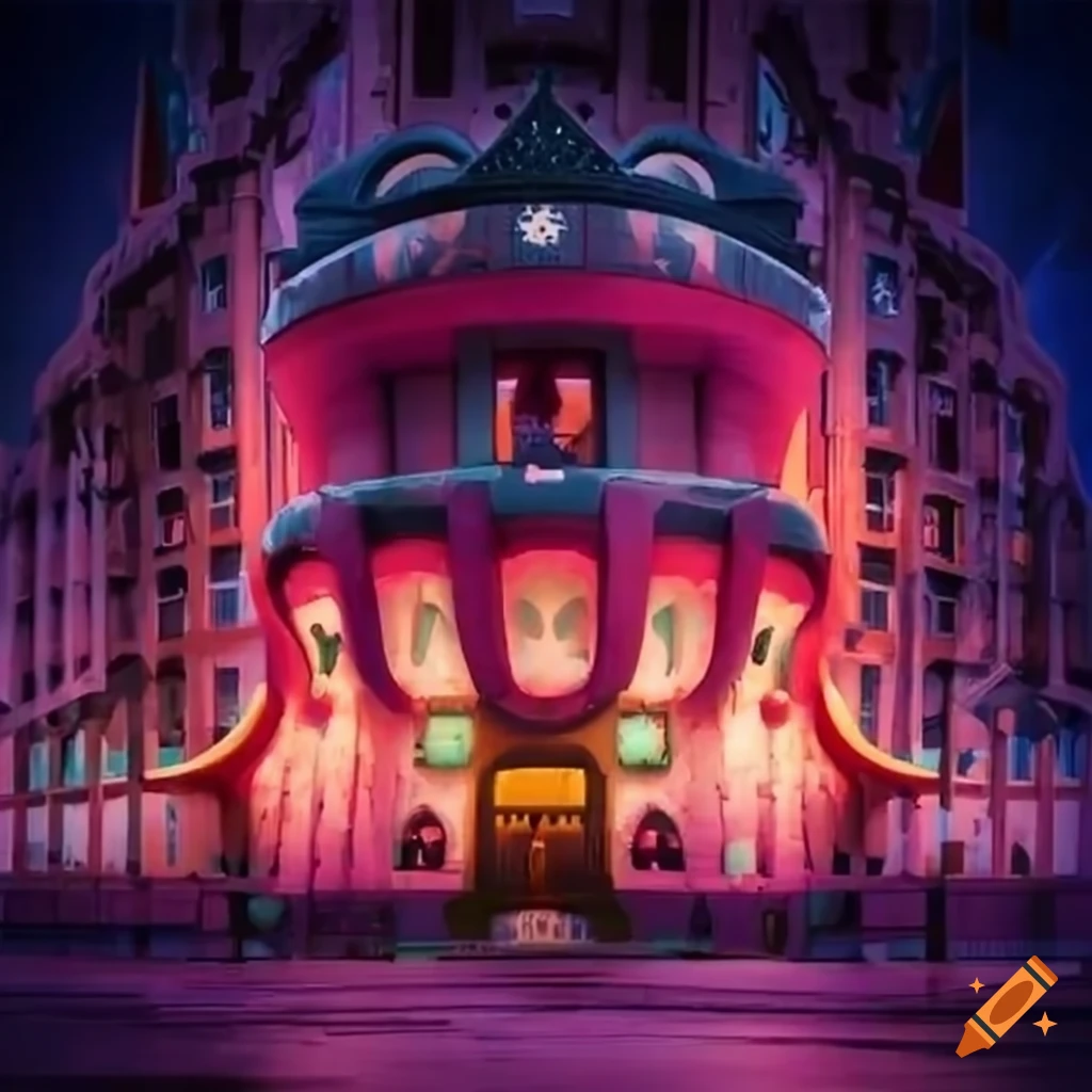Wreck-it-ralph themed hotel building