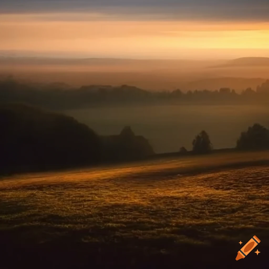 Early morning countryside landscape captured by a skilled photographer ...