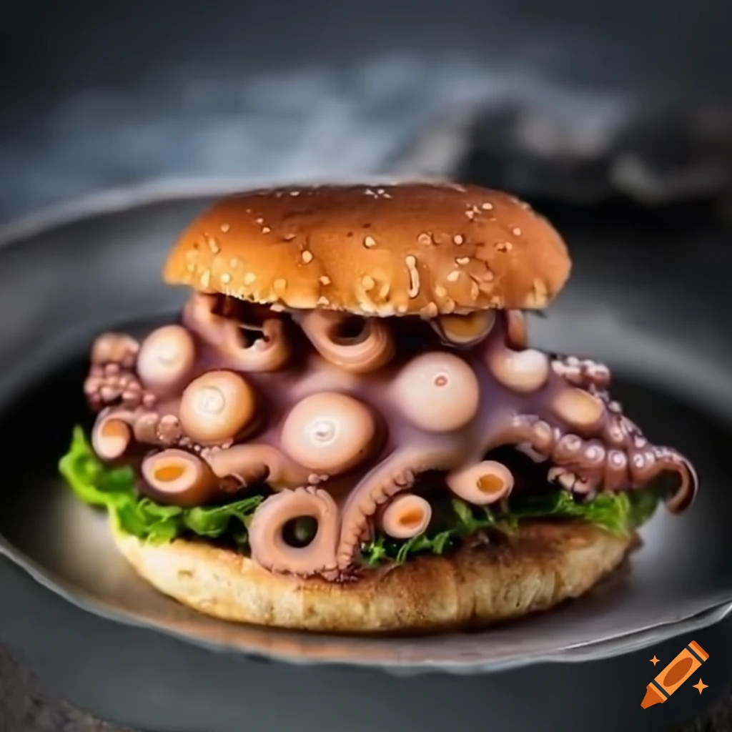 Octopus burger on Craiyon