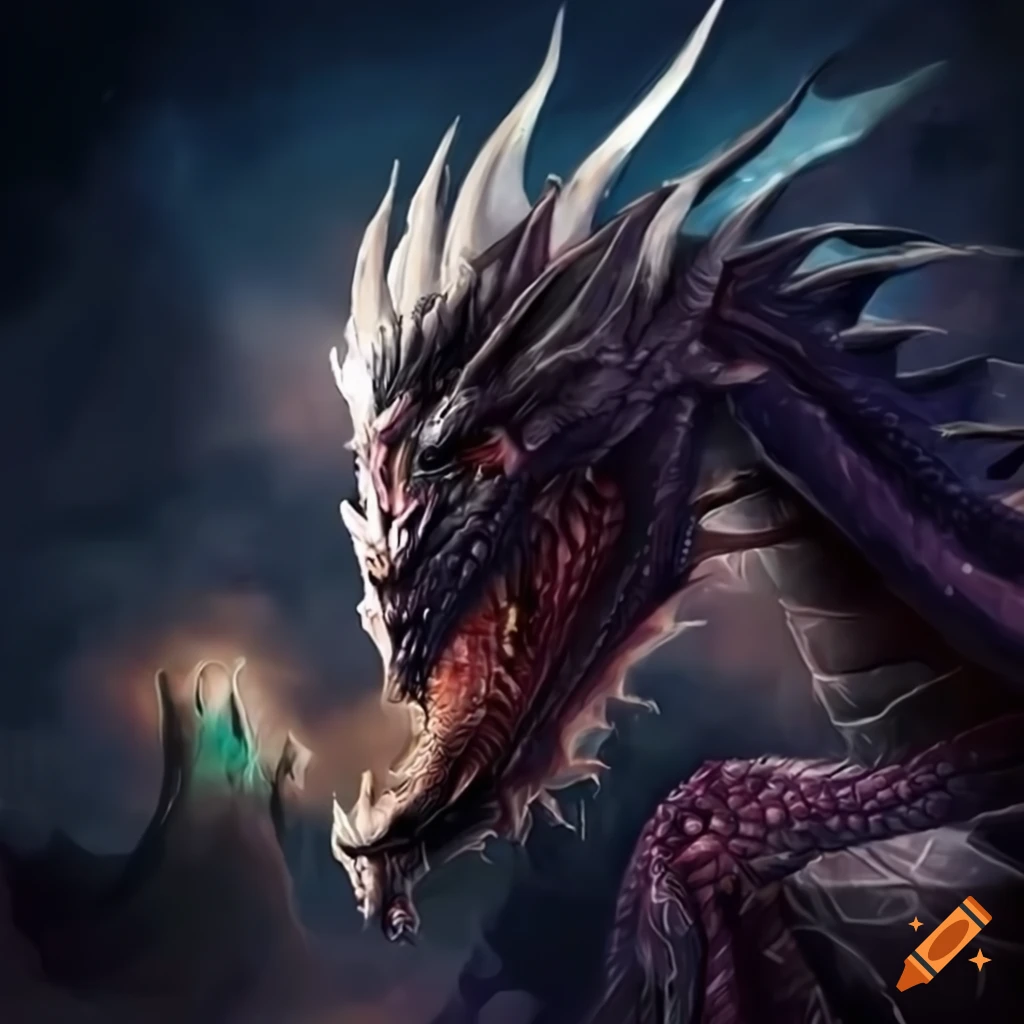 Dragon with people on Craiyon