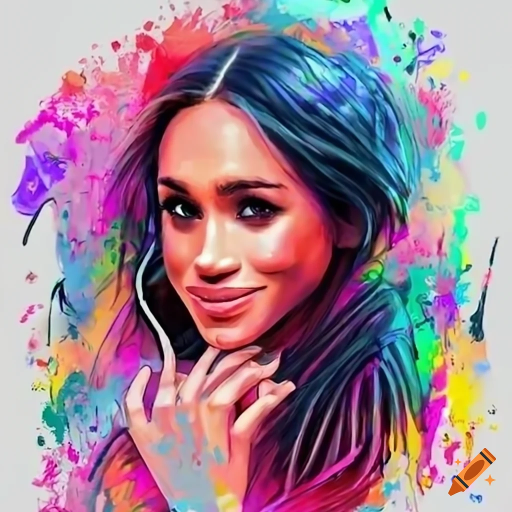 Queen meghan markle royal portrait on Craiyon