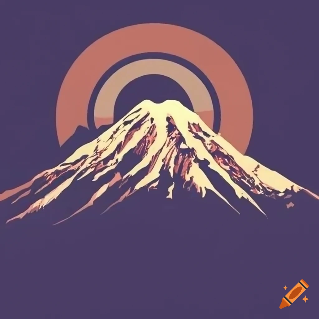 Retro mount rainier logo mountaineering