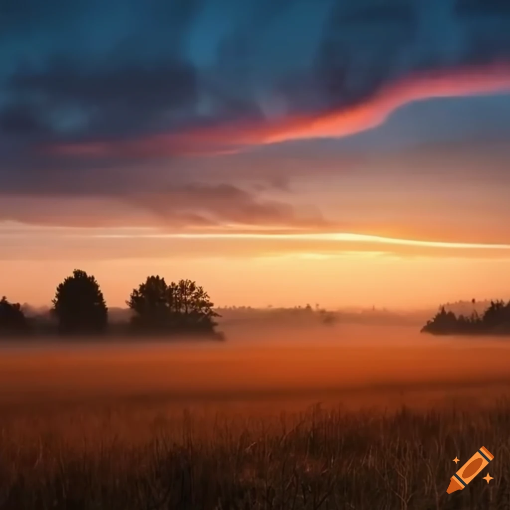 Early morning countryside landscape captured by a skilled photographer ...