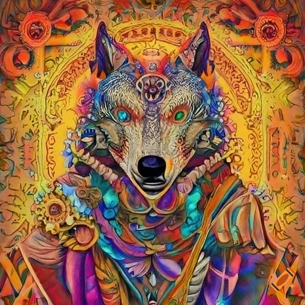 Steampunk Wolf Drawings