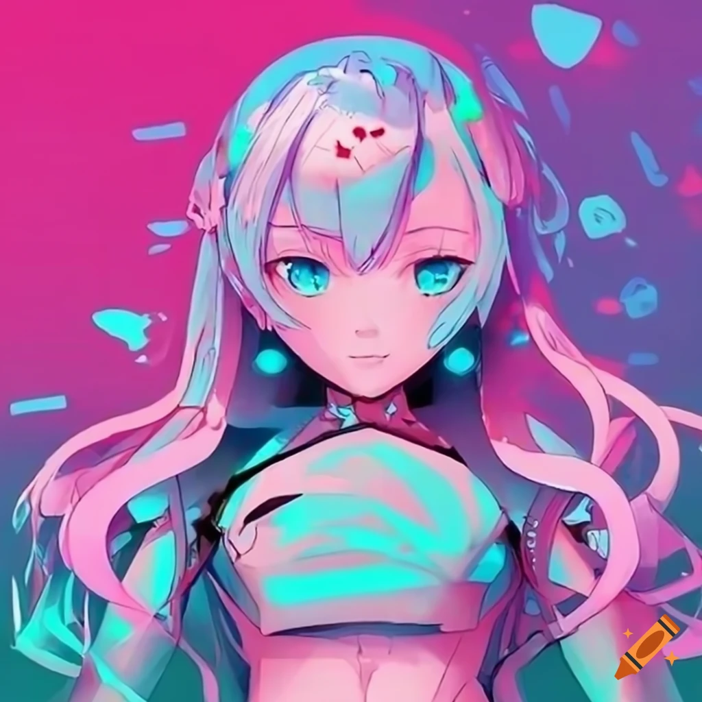 Anime futuristic android pastel on Craiyon