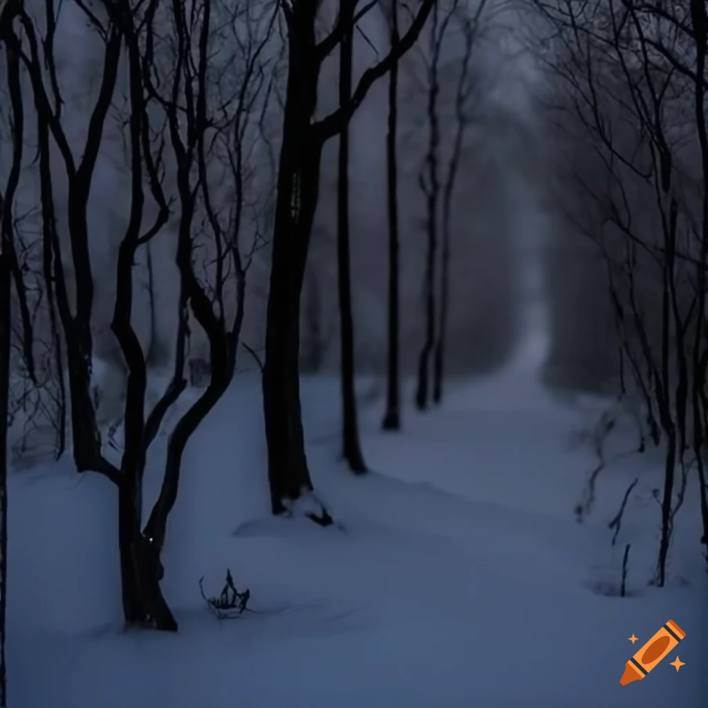 Depressive winter scene on Craiyon