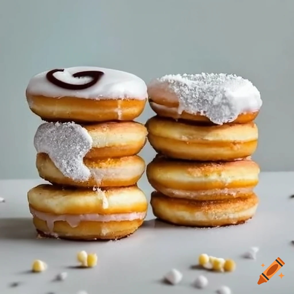A stack of 3 sugar donuts
