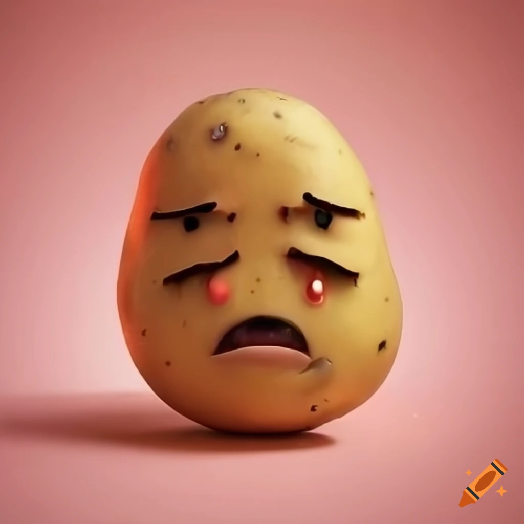 Potato sad on Craiyon