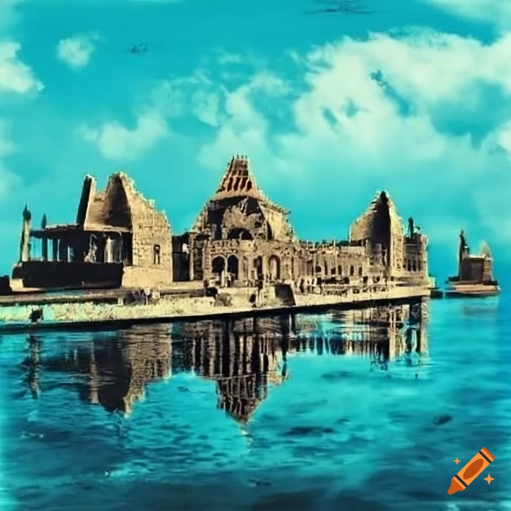 A neo aztec carribean coastal city in the 1930's on Craiyon