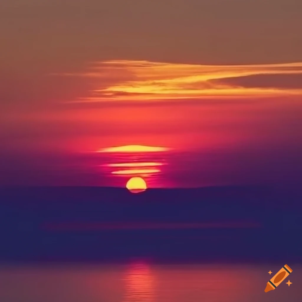 Sunset in the nature