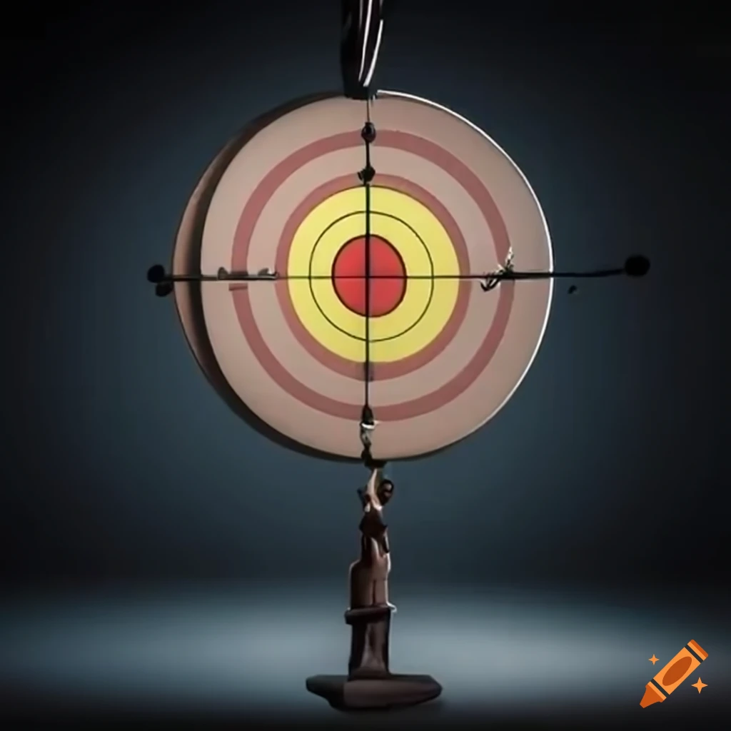 Center jesus on an archery target on Craiyon