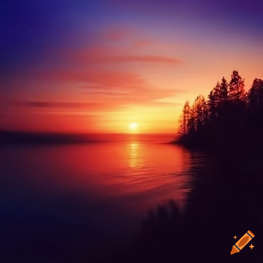 Sunset in the nature