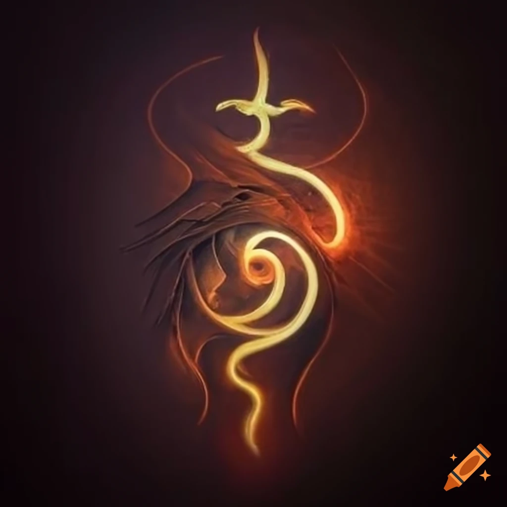 A mystical symbol representing a powerful magic attack on Craiyon