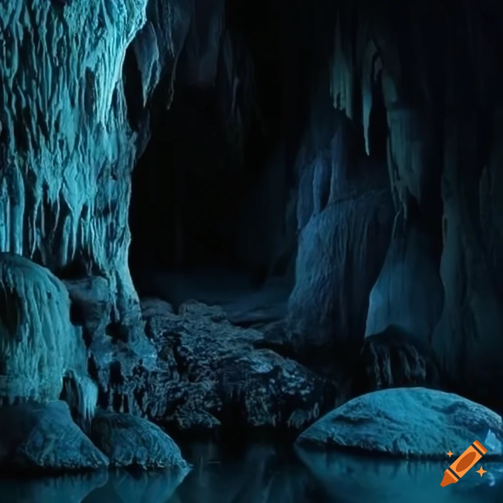 Black cave on Craiyon