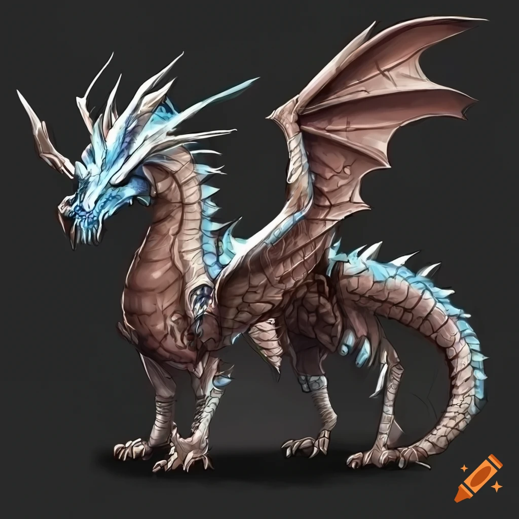Full body dragon concept design on Craiyon