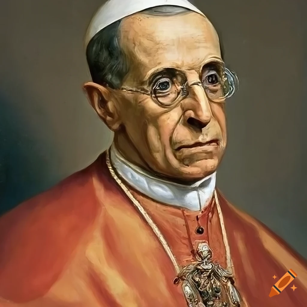 Portrait of pope pius xii in stunning oil painting style on Craiyon