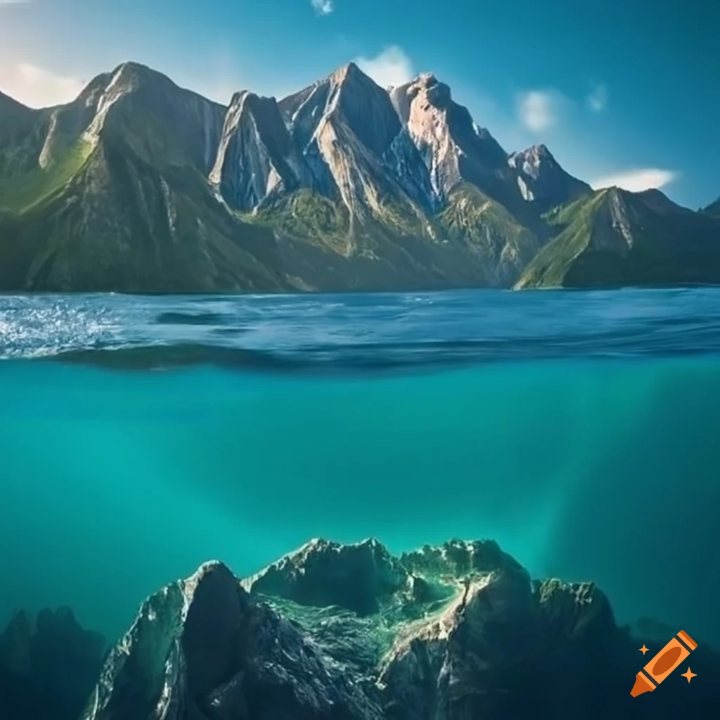 Sea and mountain on Craiyon