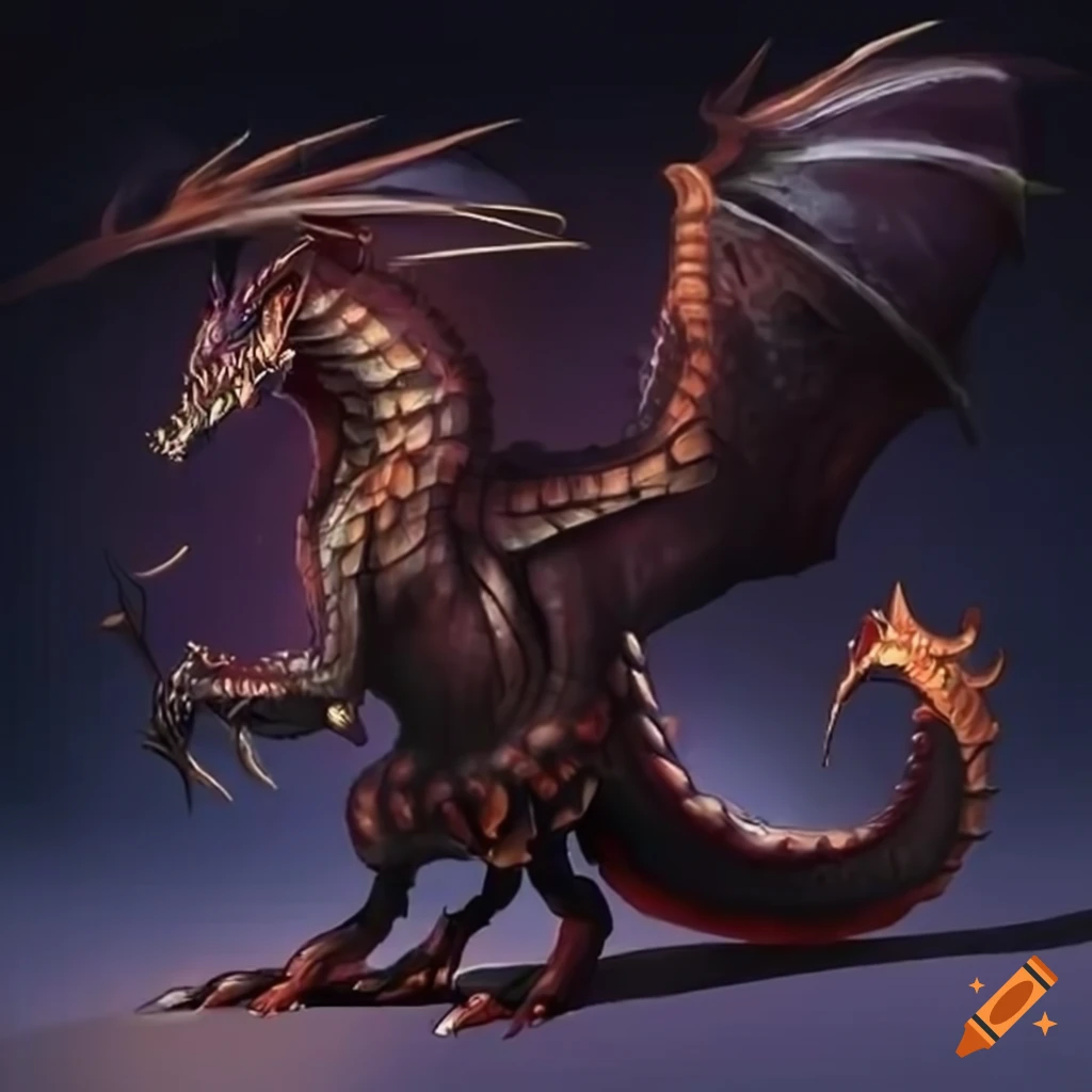 Full body dragon concept designs on Craiyon
