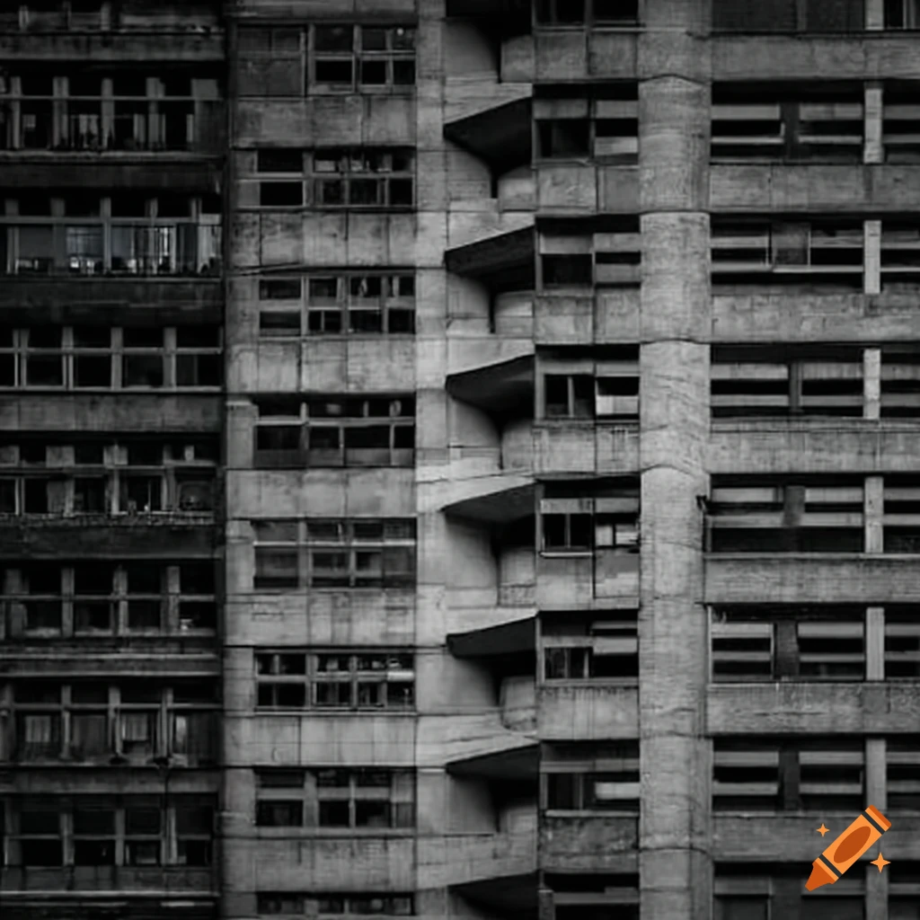 Terrifying brutalist-style building