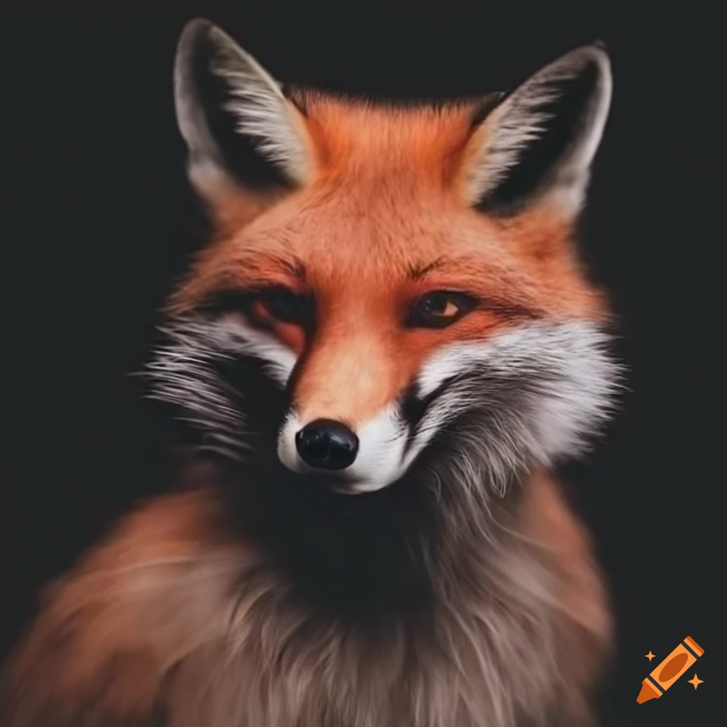 A stylish fox with a film noir aesthetic
