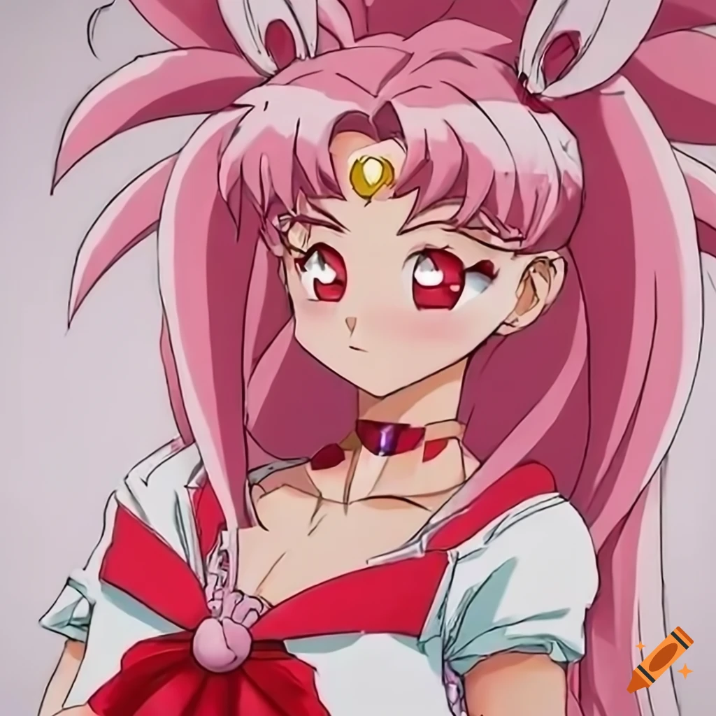 Chibiusa with ssj rose hair, high definition