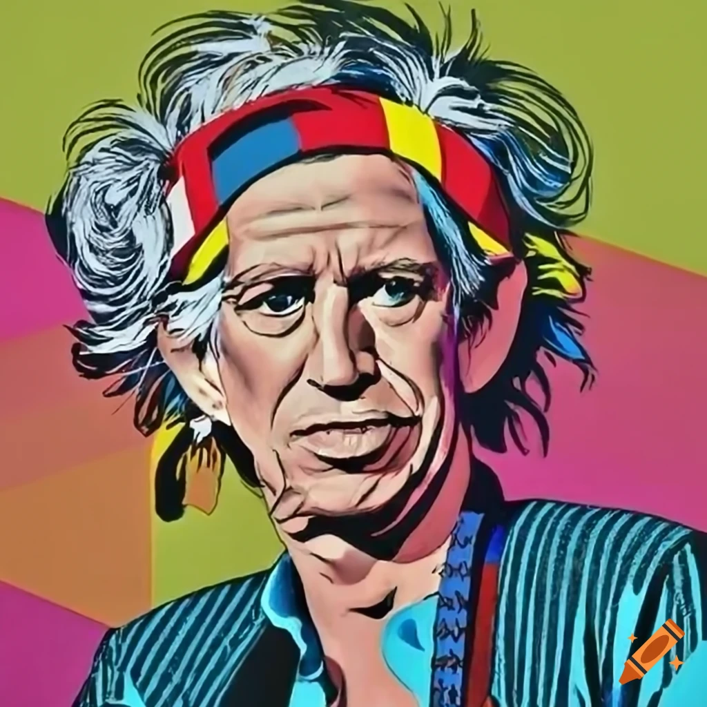 Roy lichtenstein painting of keith richards