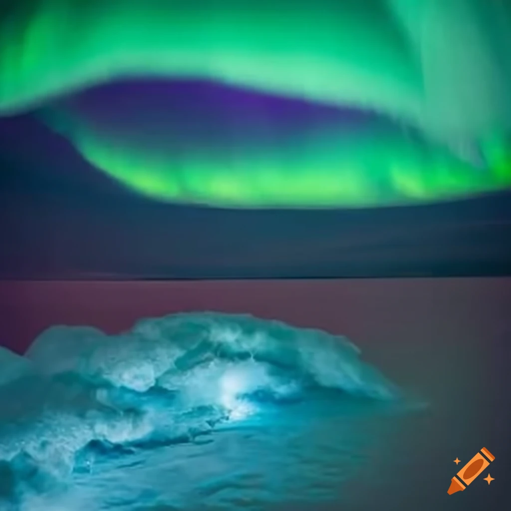 Northern lights made of cotton candy