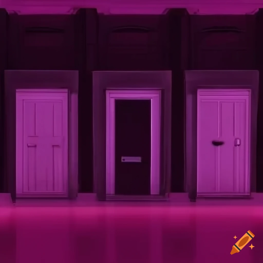 Fnaf office with doors and dark