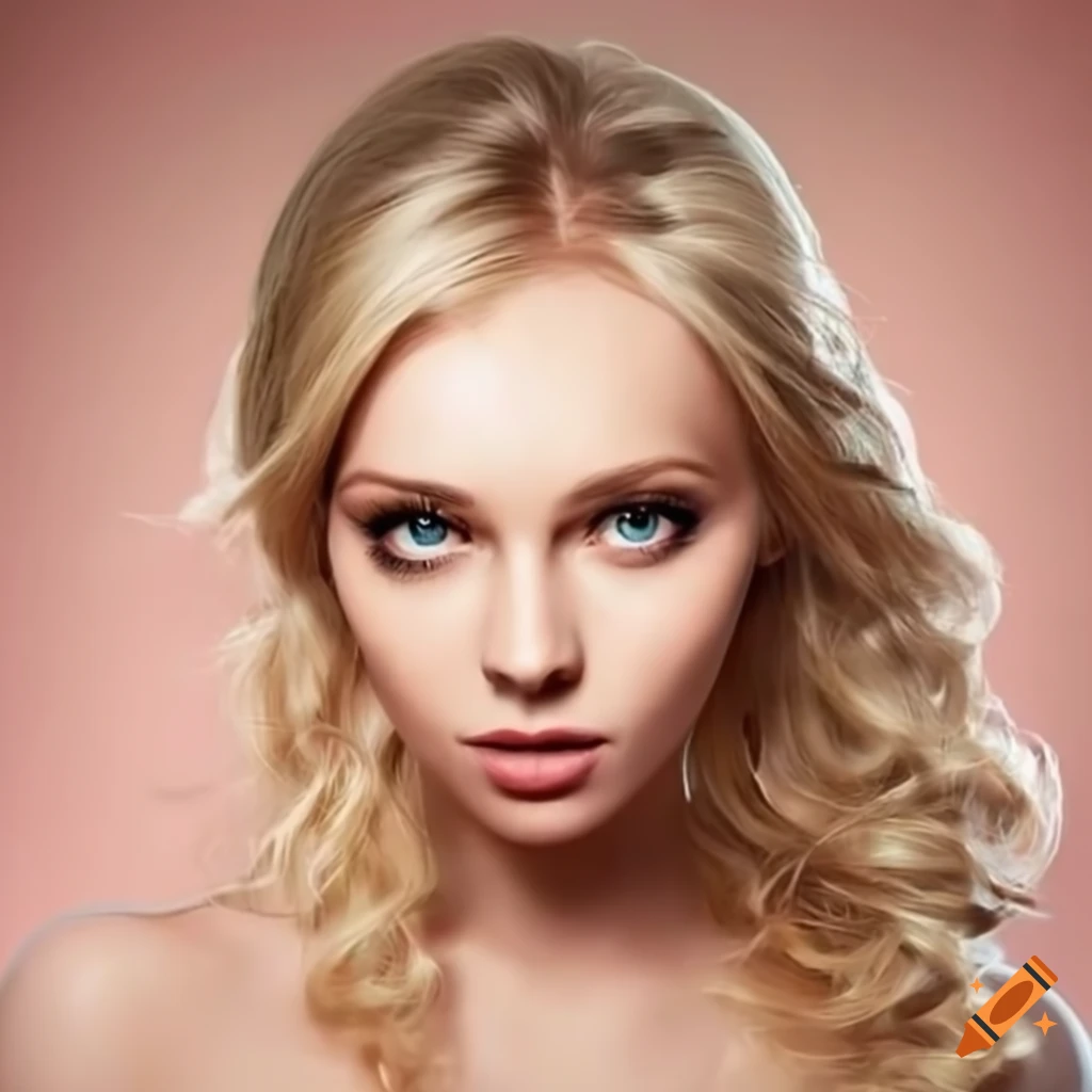 Beautiful blonde woman representing life