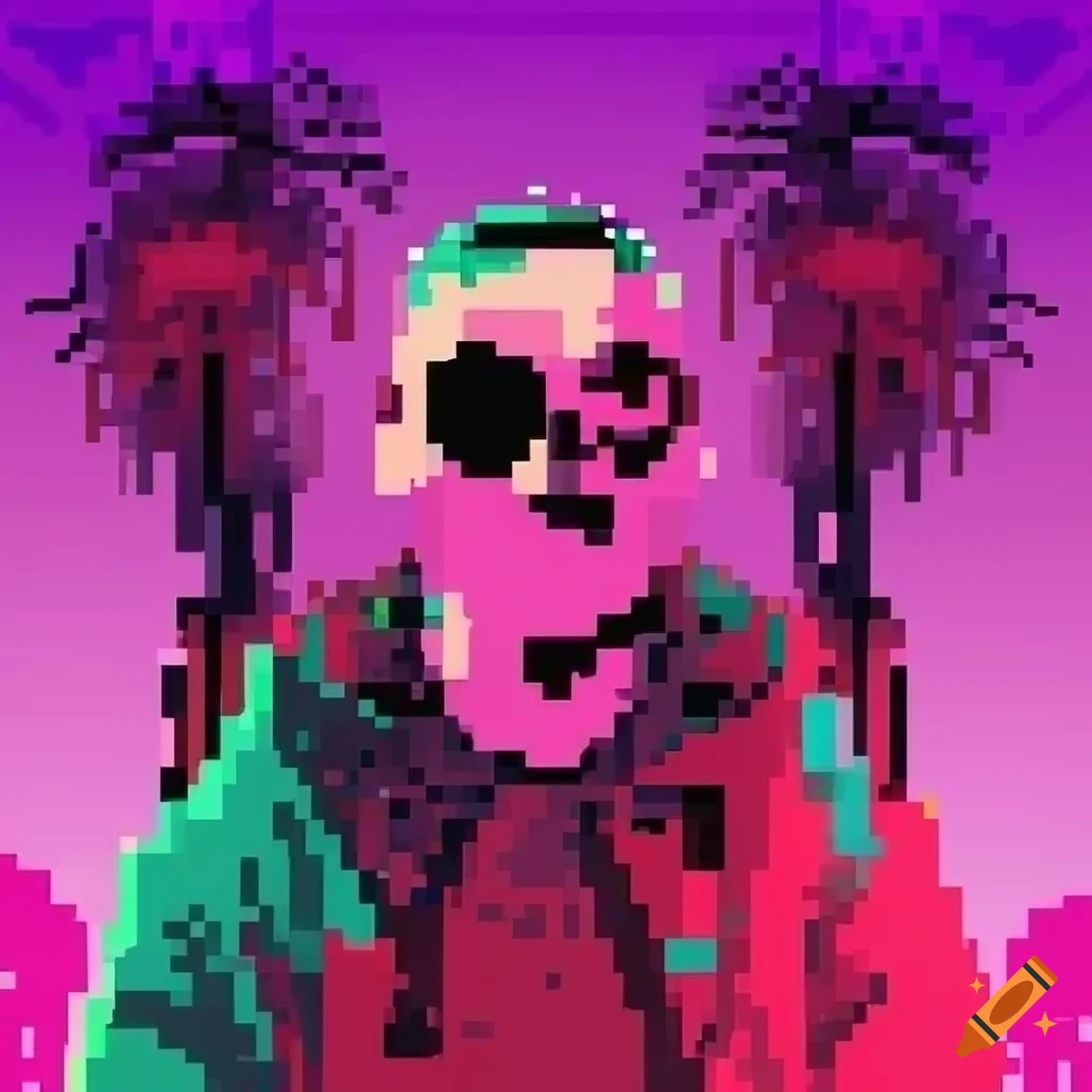 Night club rave pixel art background