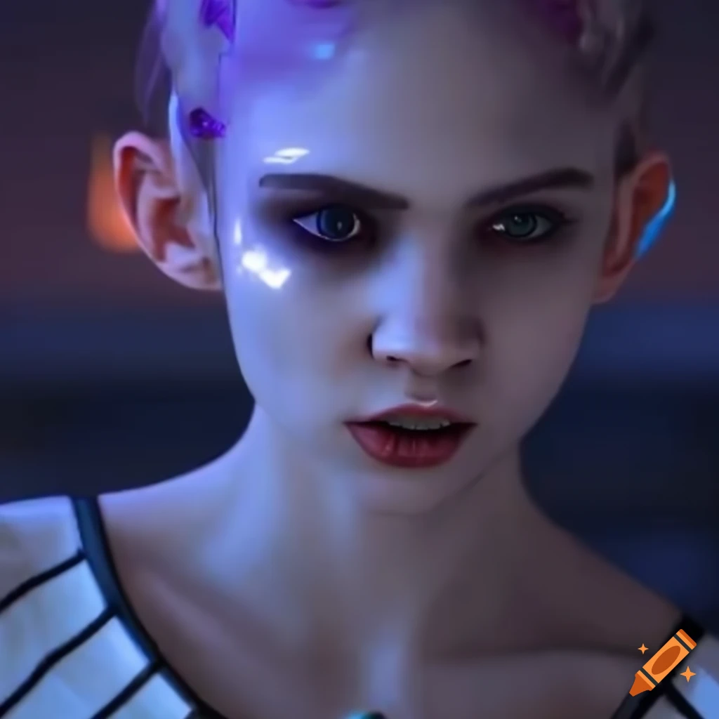 Je souhaiterais que tu génères un dessin de la chanteuse Grimes en ...