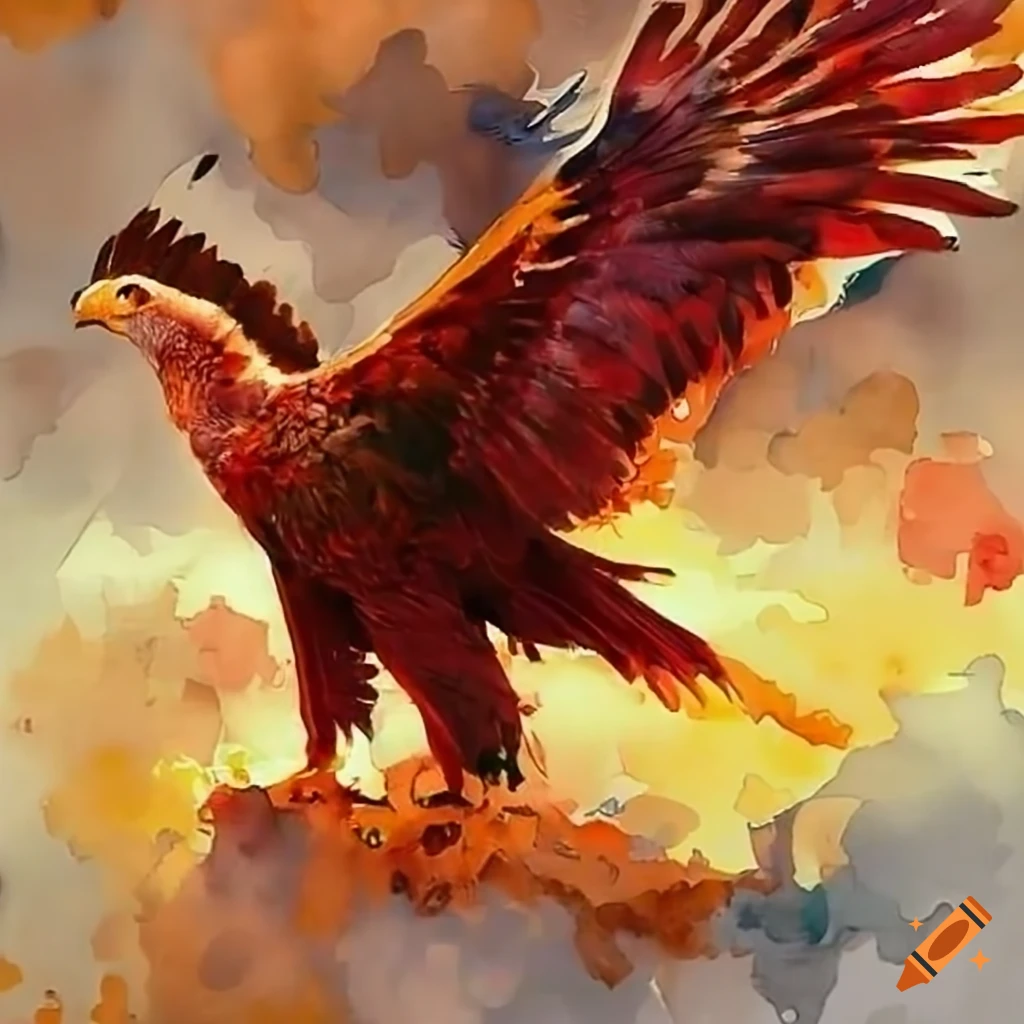 Big and strong red eagle on Craiyon