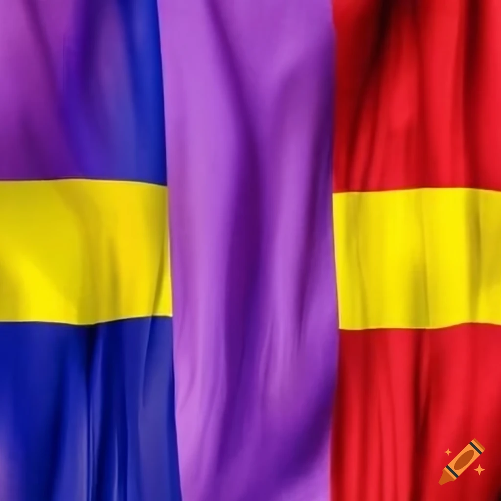 Red yellow blue violet flag on Craiyon