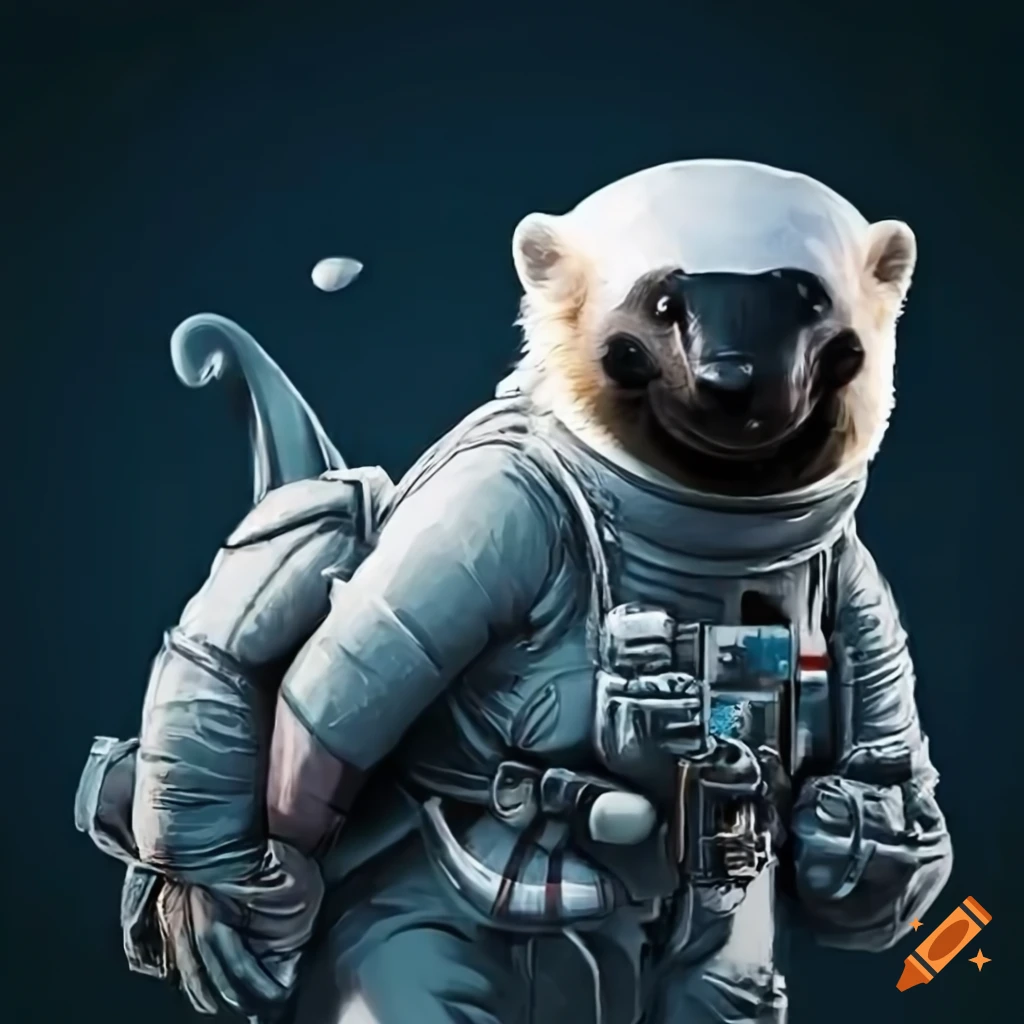 Astronaut honey badger on Craiyon